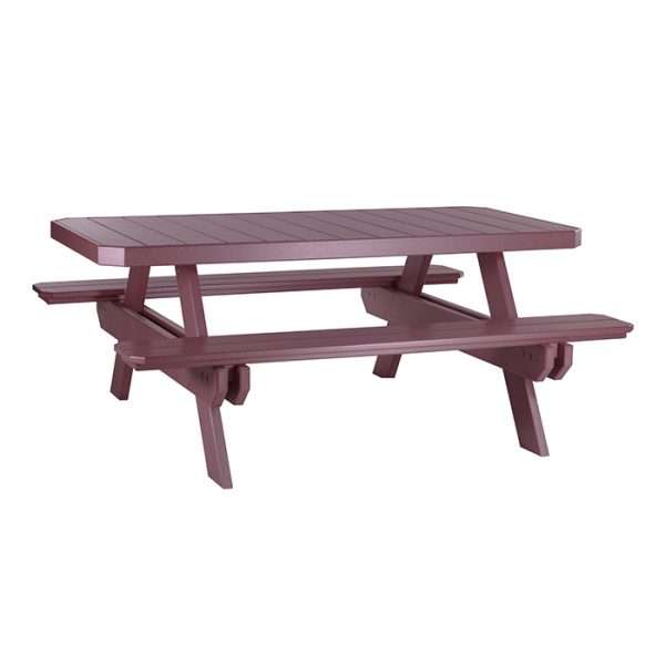 6' Rectangular Cherrywood Picnic Table - Troyer Furniture